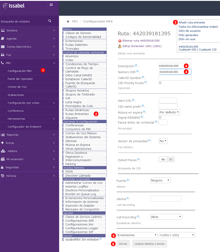 Manual de usuario - Configuración PBX IP - Issabel | GoTrunk